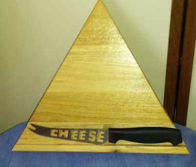 Triangle Cheese Board w Cheese Knife | eBay Australia