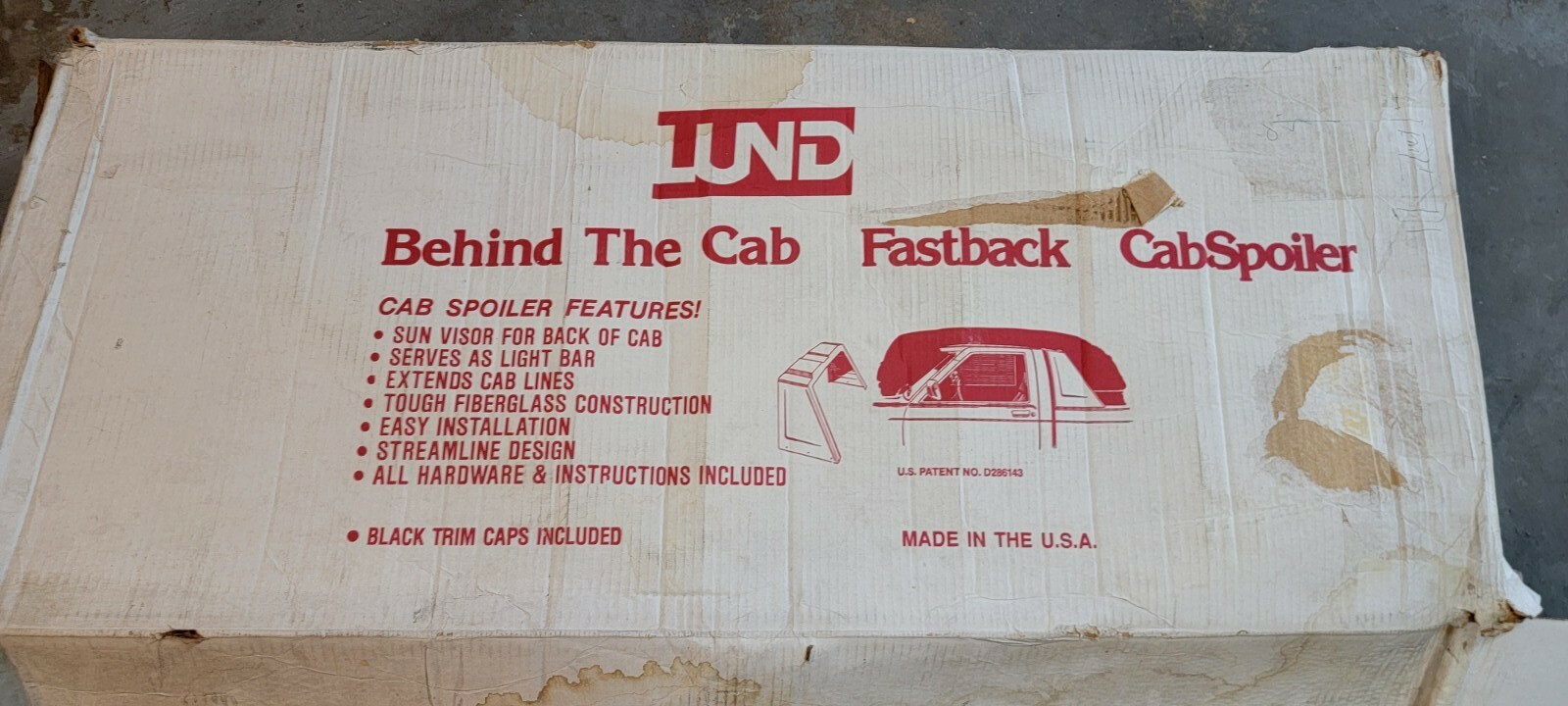 NOS Lund Cab Fairing Bed Spoiler Fastback Like Racerback Ford Ranger ...