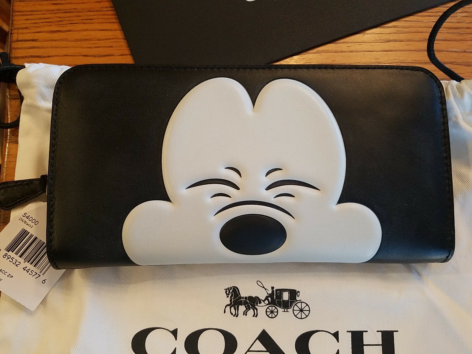 NWT Coach Disney Squinting Mickey Mouse Wallet F54000 Authentic ...