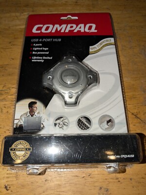 NEW-Compaq USB 4-Port Hub with Lighted Logo, Model CPQ14USB, Sealed | eBay