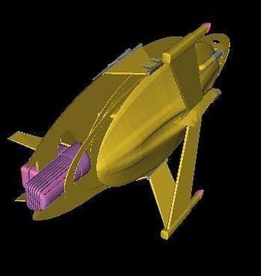 Dilgar Cruiser Babylon-5 Spacecraft Desktop Wood Model Regular Free ...