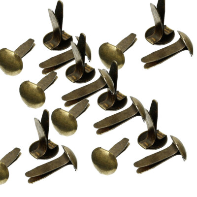 500 Paper Craft Fasteners Round Head Antiqued Brass Plated 1/2 Inches ...
