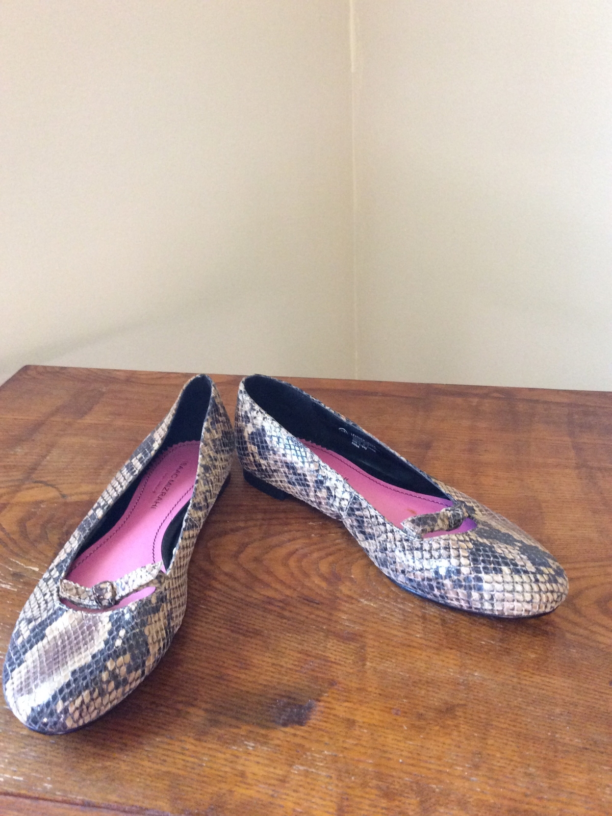 Isaac Mizrahi "Anna" Leather Snake print Flats Women'… - Gem