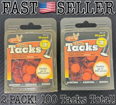 2-Pack Hme Reflective Trail Tacks With Super Sharp Post Orange 50ct ...
