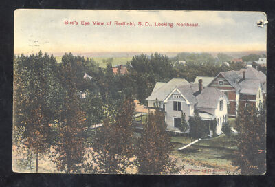 REDFIELD SOUTH DAKOTA BIRDSEYE VIEW VINTAGE POSTCARD S.D. | eBay