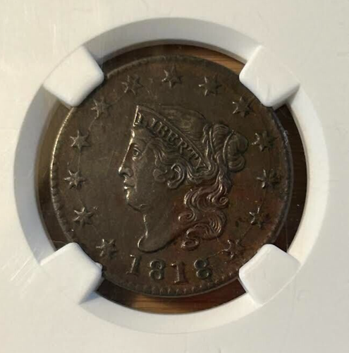 1818 coronet head large cent NGC AU50 | eBay