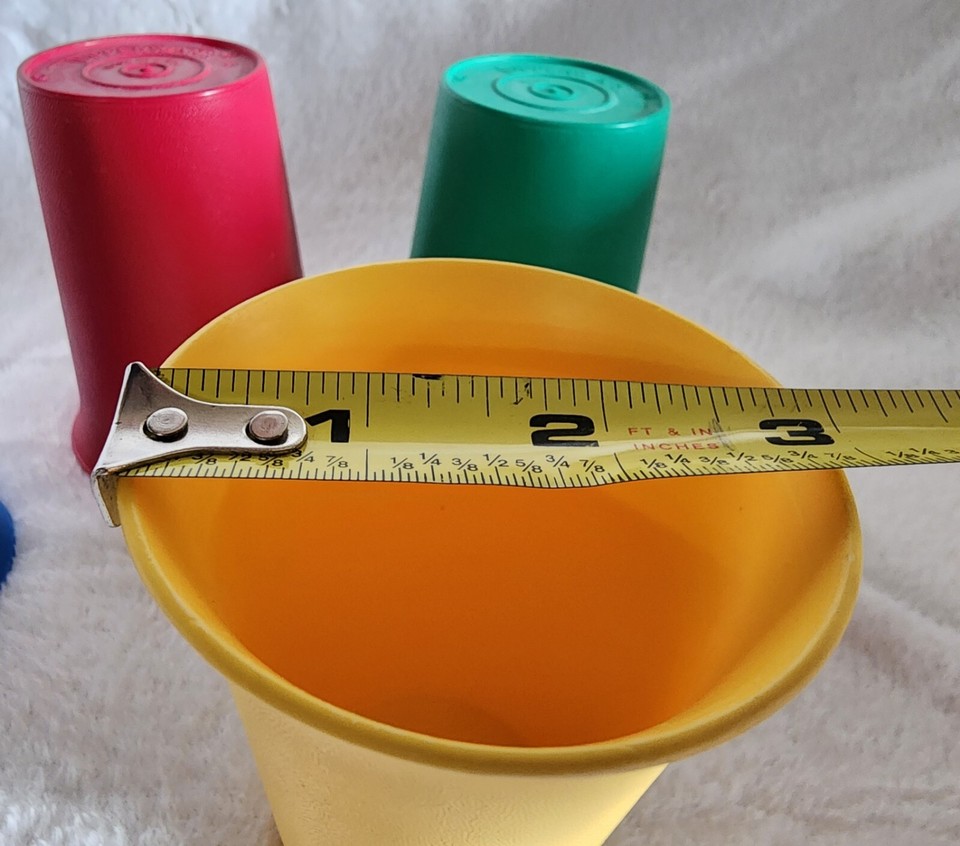 *Tupperware* Bell Cups In Primary Colors. Set Of 4. | eBay