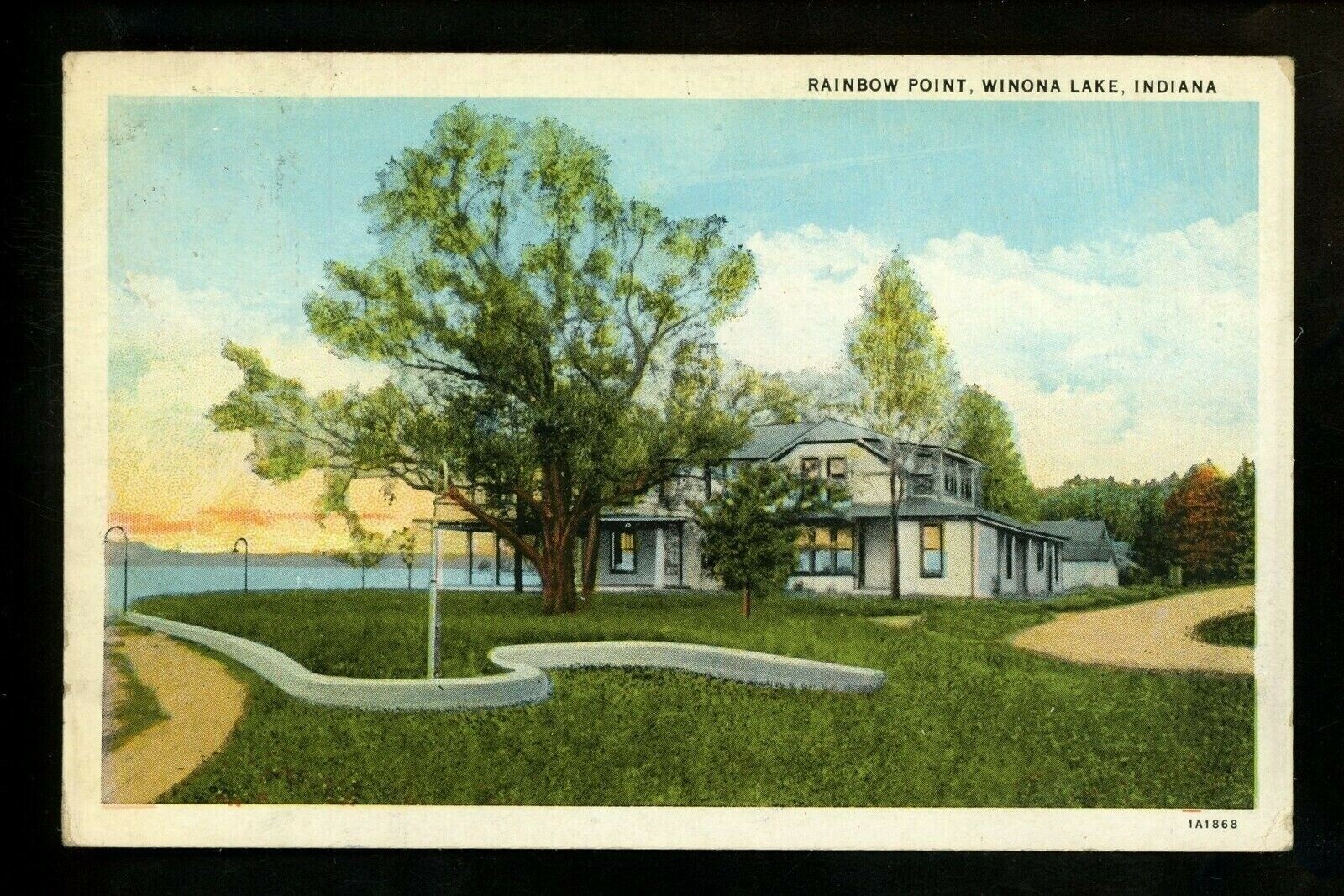 Indiana IN postcard Winona Lake, Rainbow Point Curt Teich Vintage | eBay