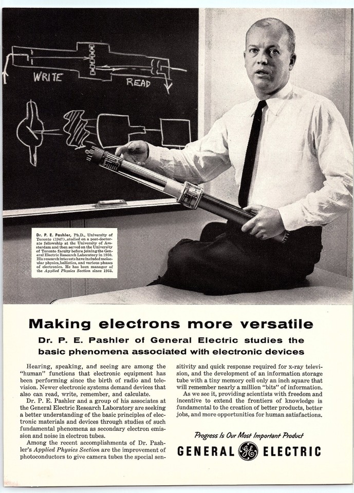 1956 General Electric Research Laboratory Electrons Dr. Pashler Vintage ...