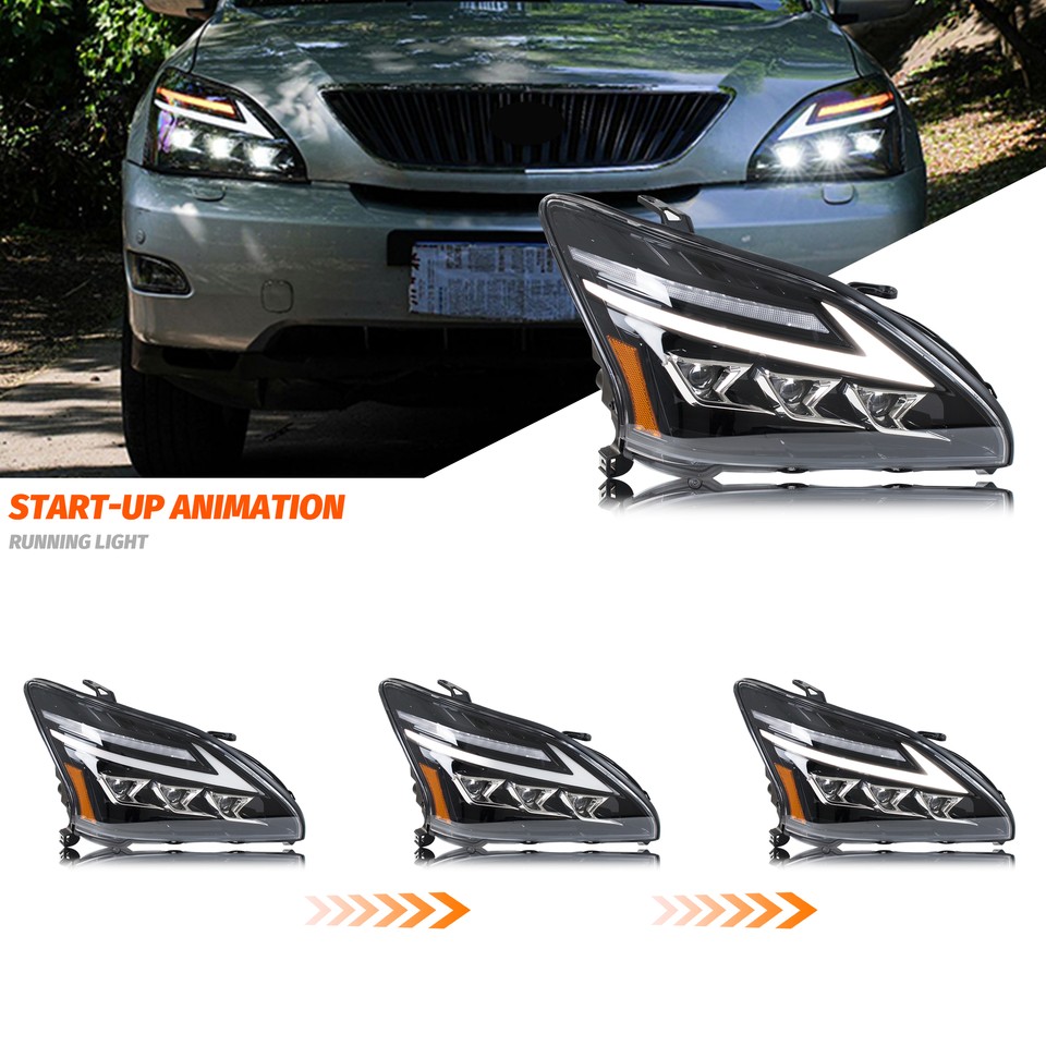 LED Headlights Compatible with Lexus RX330 RX350 RX400h 2005-2009 Front ...
