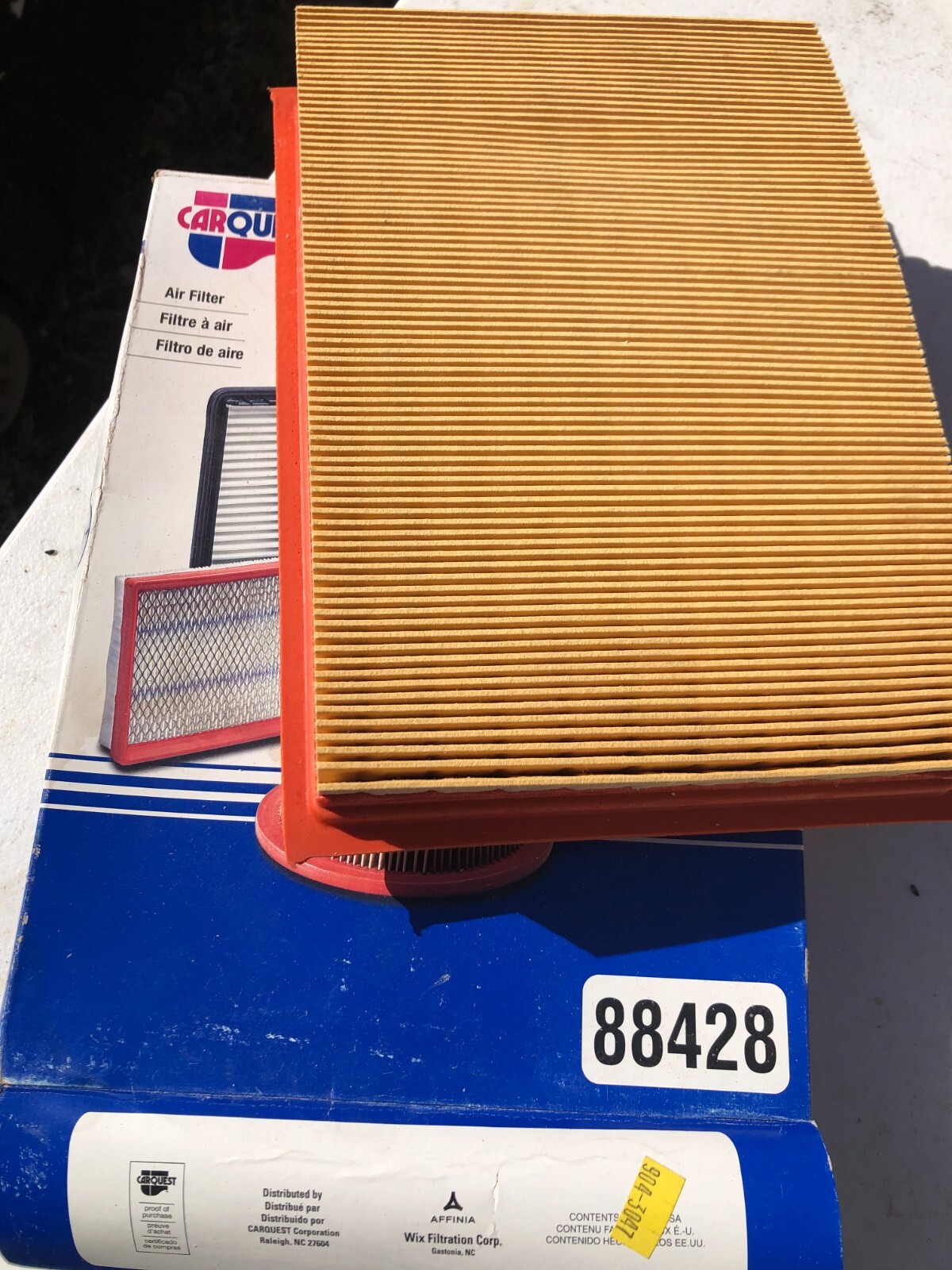 CARQUEST 88489 - Air filter cross reference