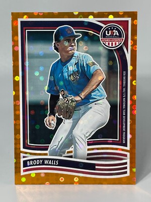 2024 Panini USA Stars & Stripes BRODY WALLS #133 Orange Parallel 47/75 ...
