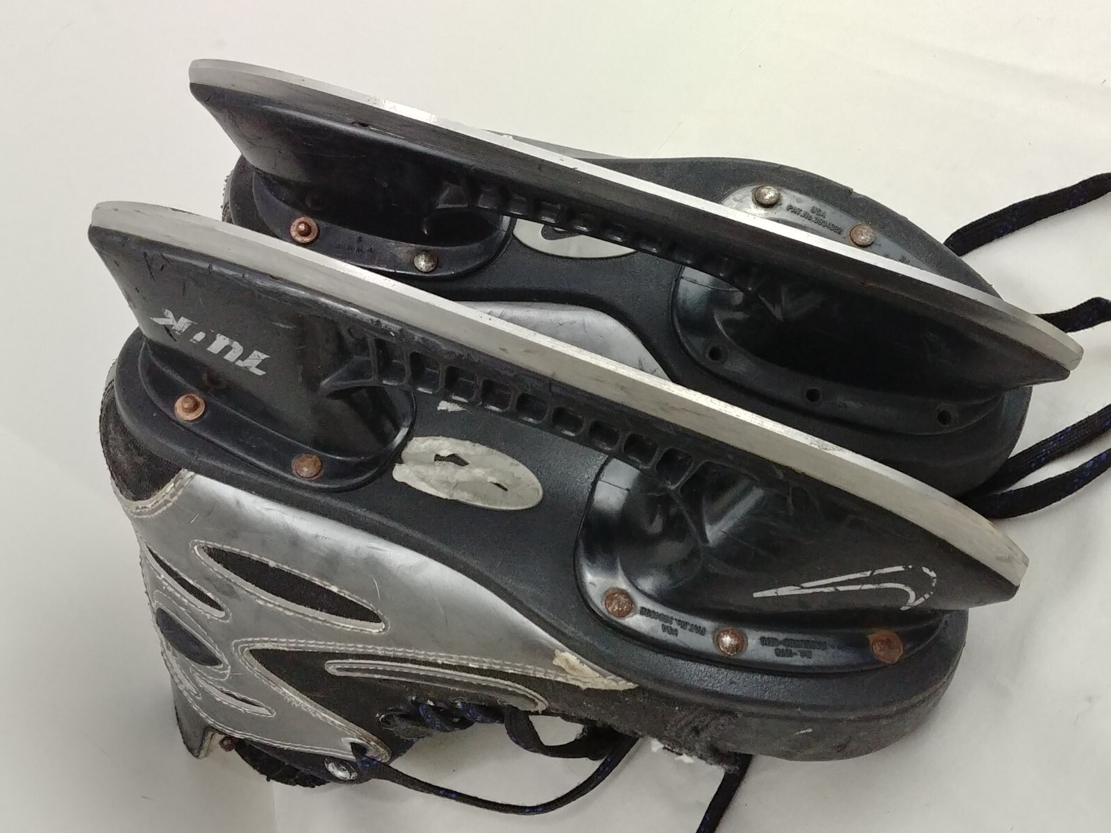 Nike Zoom Air Ice Skates Youth/Men's 6-Y 6Y TUUK Vintage Black Hockey ...