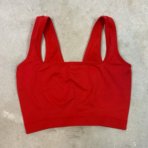 Colsie Red Square Neck Seamless Crop Top Brami Size XL | eBay
