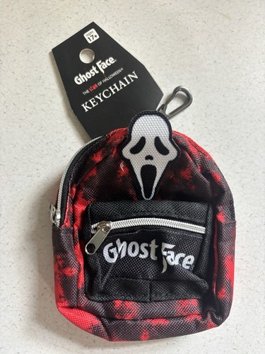 SCREAM GHOST FACE Mini Backpack Keychain Coin Purse Zipper Bag ...