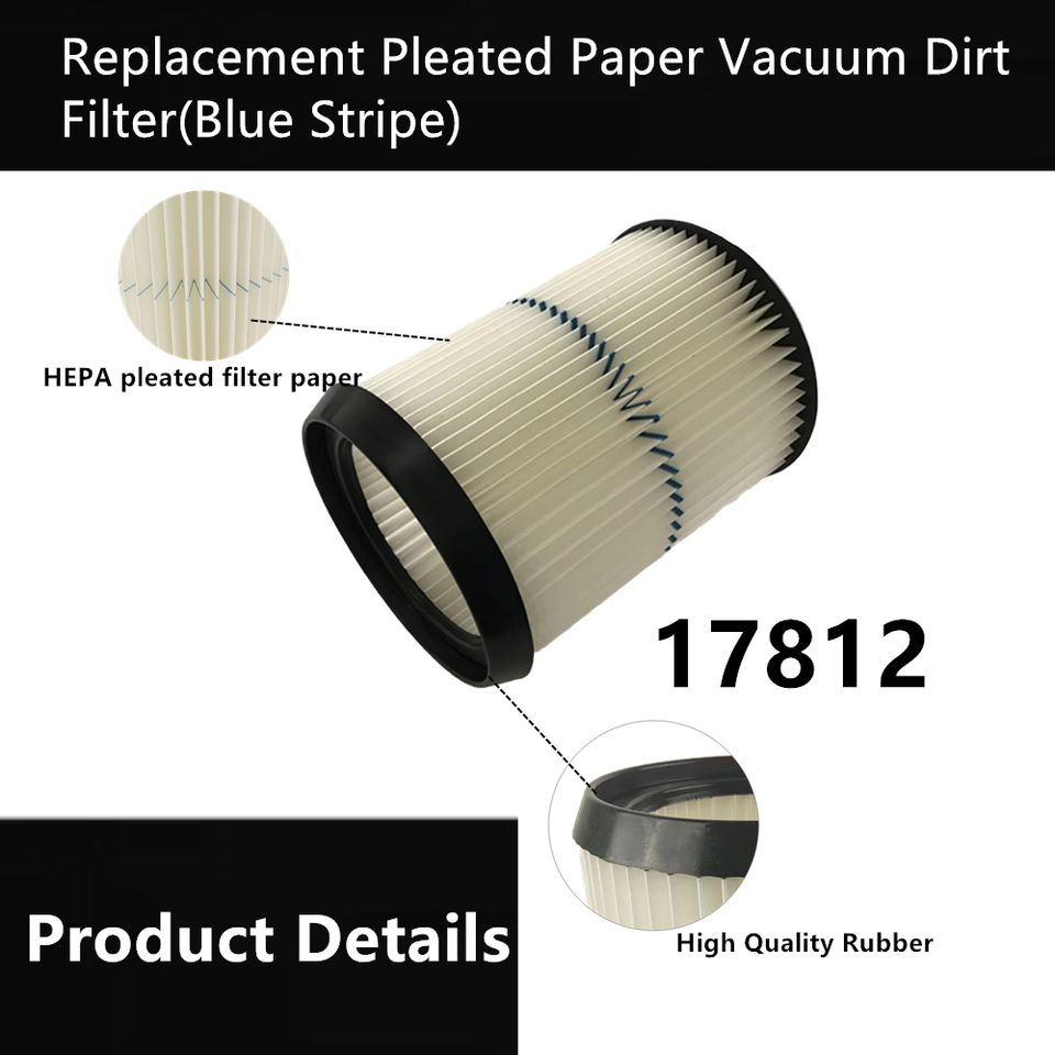 Craftsman 9-17812 High Performance Replacement Pleated Paper Vacuum ...