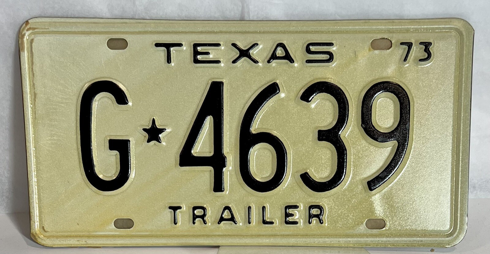 Vintage “Expired” NOS 1973 Texas Trailer License Plates #G 4639 Great ...