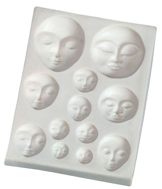 Polyform Sculpey Flexible Push Mold Art Doll Faces 154976 for sale ...
