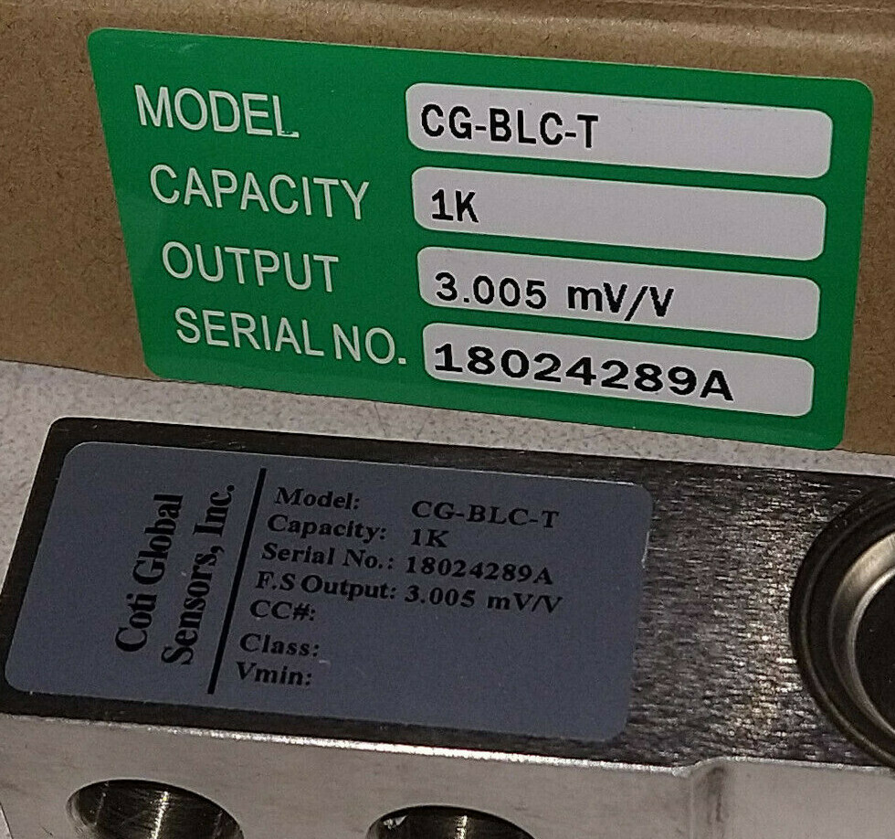 1 NEW COTI GLOBAL SENSORS CG-BLC-T 1K LOAD CELL NIB ***MAKE OFFER*** | eBay