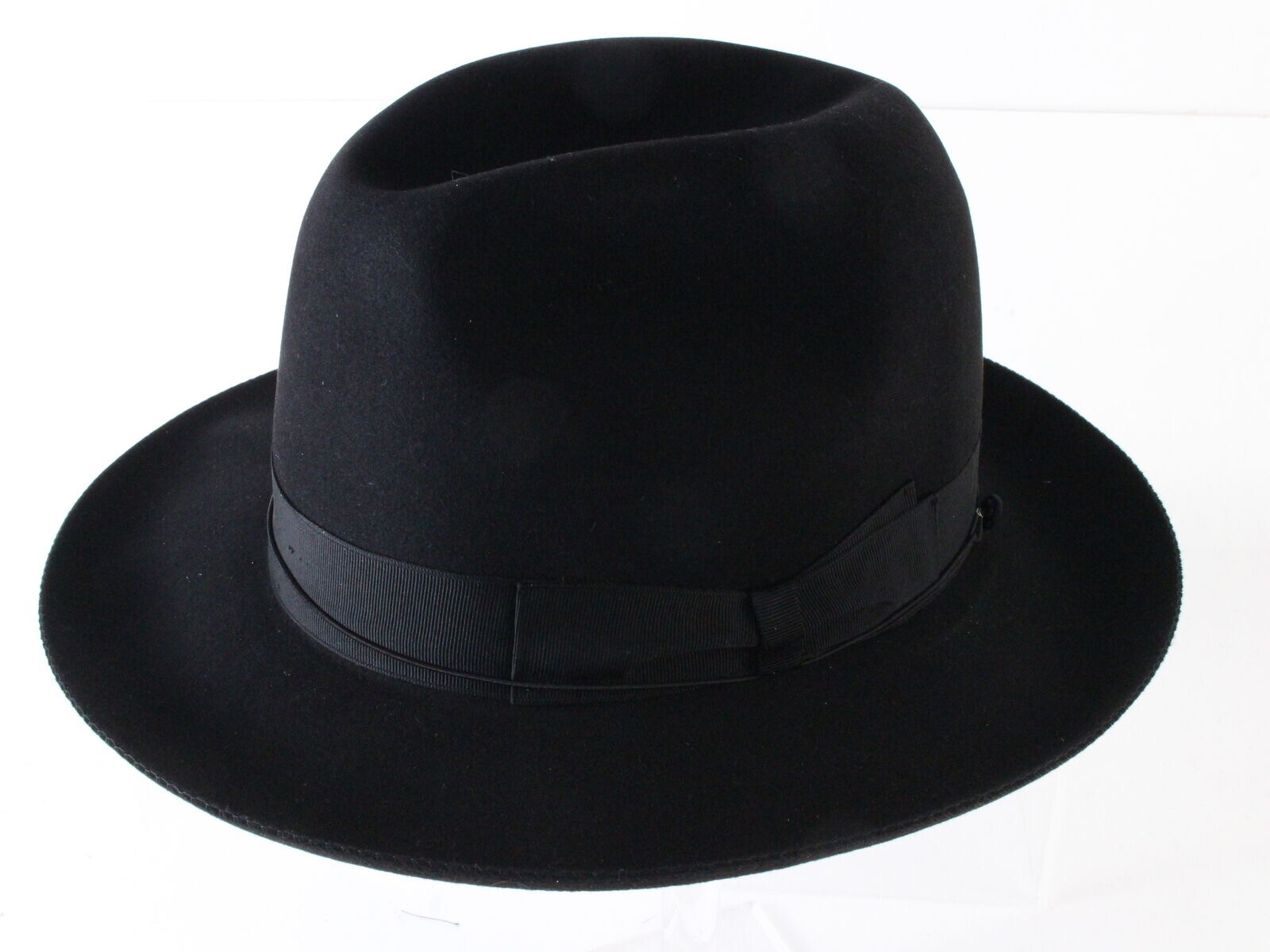 Borsalino Alessandria Como Mens Black Felt Fedora ITALY MULTIPLE SIZES ...