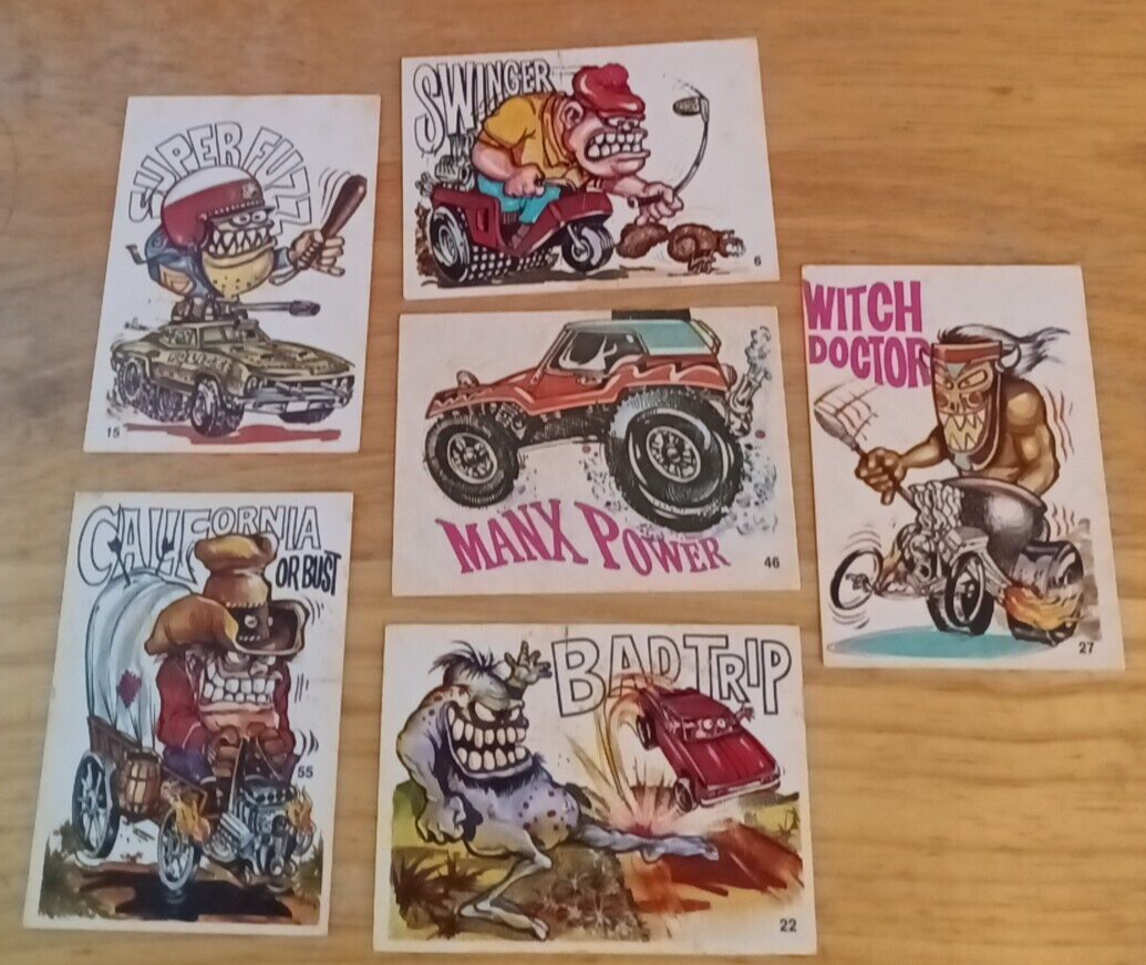 ODDER ODD RODS Donruss Hot Rod Car Trading Cards Vintage 1970's Set of ...
