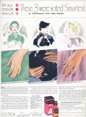 1936 Vintage Cutex Liquid Nail Polish 1930's - Photo Fashion ...