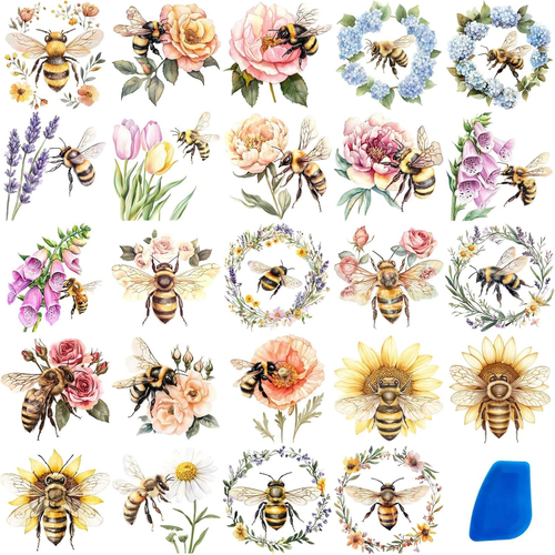 24 Sheets Vintage Rub on Transfers for Crafts, Cold IOD Transfers ...