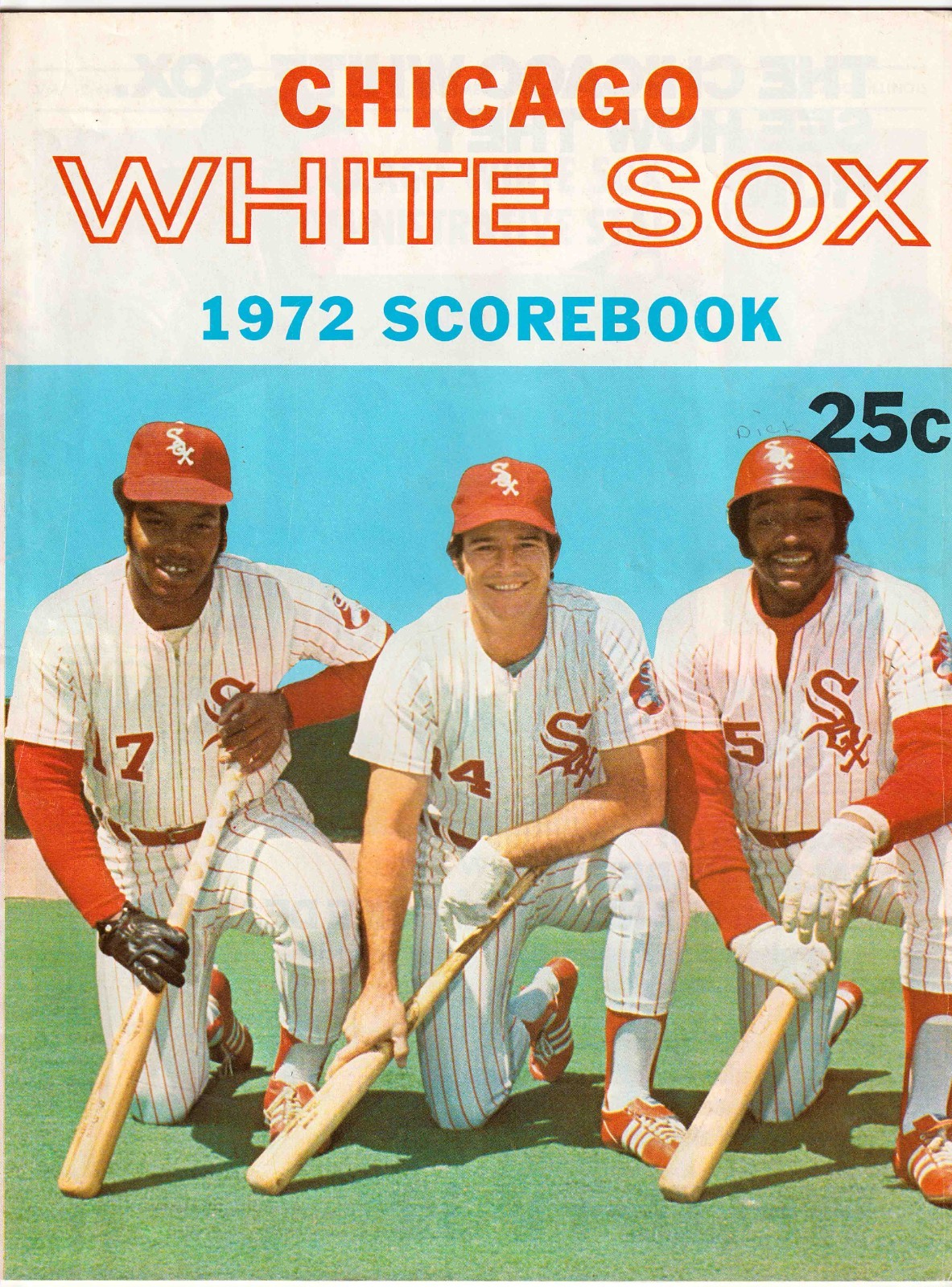 1972 White Sox A's Scorebook Comiskey Park Dick Allen-Bill Melton ...