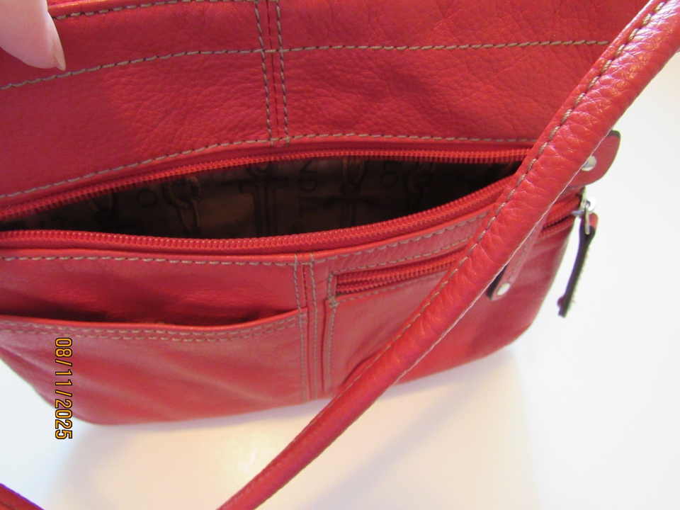 Tignanello Crossbody Handbag Red Genuine Leather | eBay
