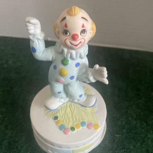 PORCELAIN CLOWN MUSIC BOX Tested And Plays | eBay