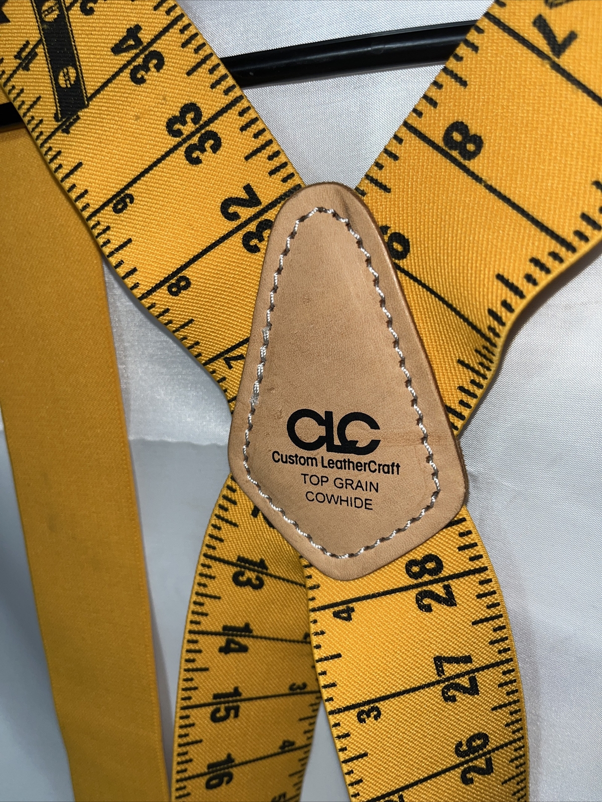 Tape Measure Ruler Construction Suspenders Heavy Duty… - Gem