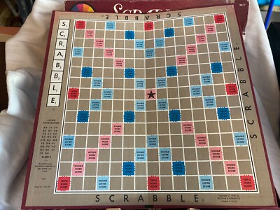 Scrabble Board Game Vintage 1989 Crossword Game Milton Bradley MB ...