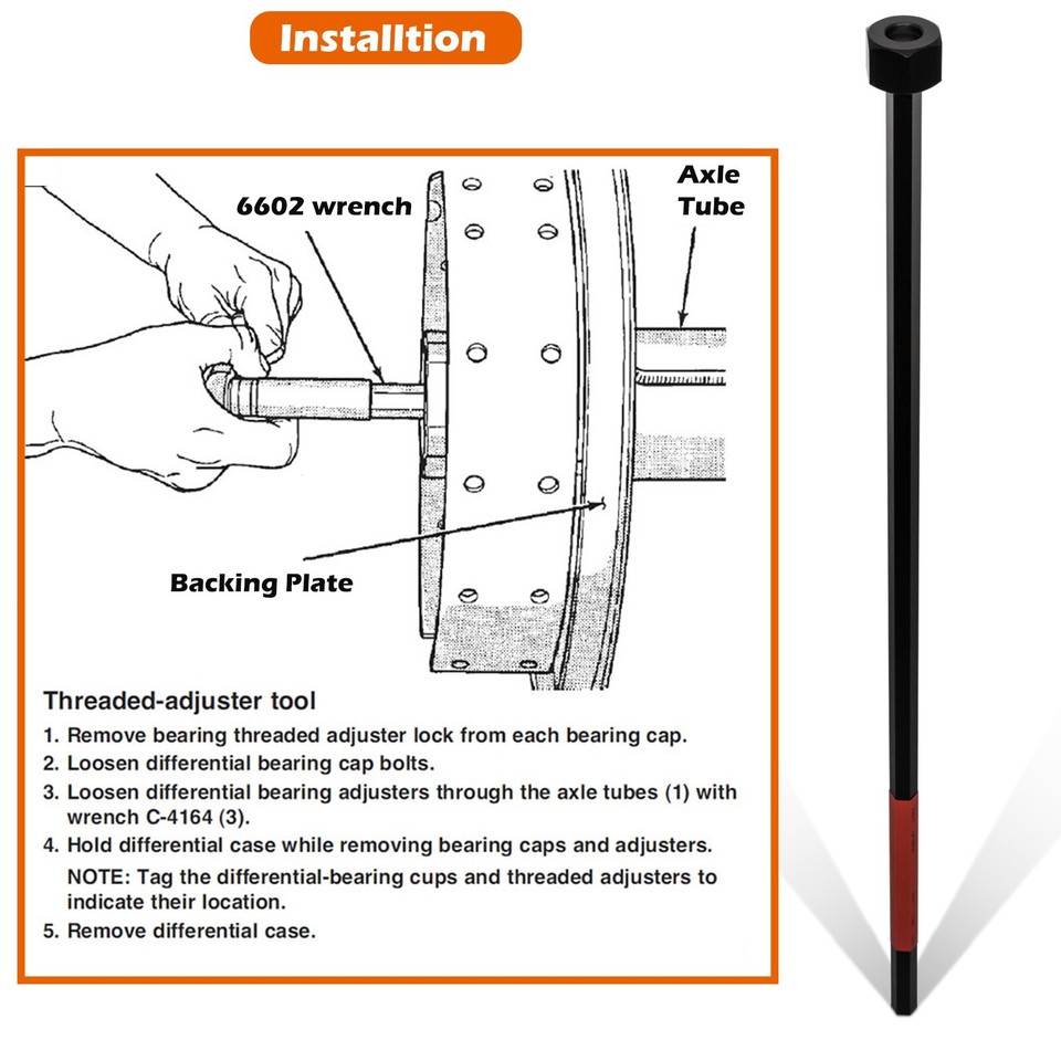 Differential Deflecting Bearing Preload Wrench | Fits Chrysler Dodge ...