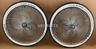 VINTAGE LOWRIDER 20" DAYTON 144 SPOKE FRONT&COASTER RIMS W/LOWRIDER 8 ...