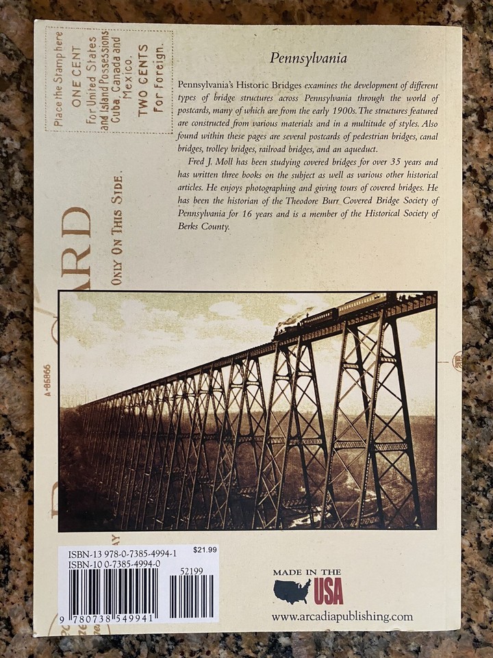 Pennsylvania's Historic Bridges (Postcard History Series) Fred J. Moll ...