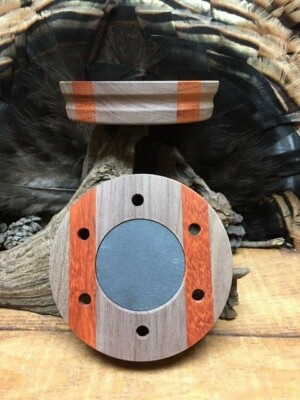 1-Easy Grip Profiled Laminated Double-Sided Walnut / Padauk Turkey Call ...