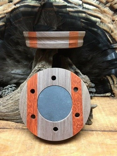 1-Easy Grip Profiled Laminated Double-Sided Walnut / Padauk Turkey Call ...