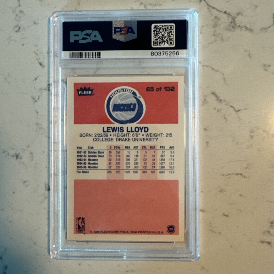 1986-87 Fleer Basketball-Lewis Lloyd-#65 PSA 5 Excellent | eBay