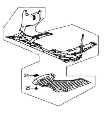 Genuine Honda Accord Hybrid Engine Splash Shield Cover (2014-2017 ...