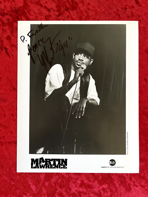 MARTIN LAWRENCE AUTOGRAPH B/W PHOTO 90'S HIP HIP AUTHENTIC SIGNED RARE ...