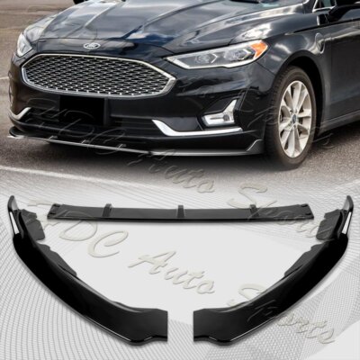 For 2019-2021 Ford Fusion Painted Black Front Bumper Body Splitter ...