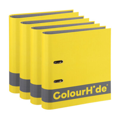 4PK ColourHide A4 375 Sheets 70mm Silky Touch Lever Arch File/Document ...