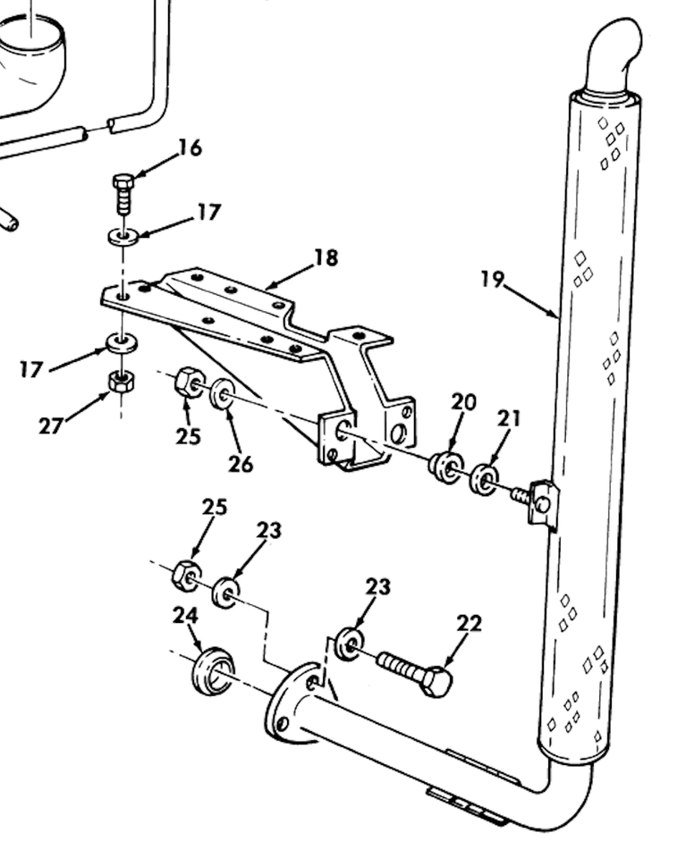 GENUINE HMMWV M998 Deep Water Fording Exhaust Pipe Bracket Fender ...