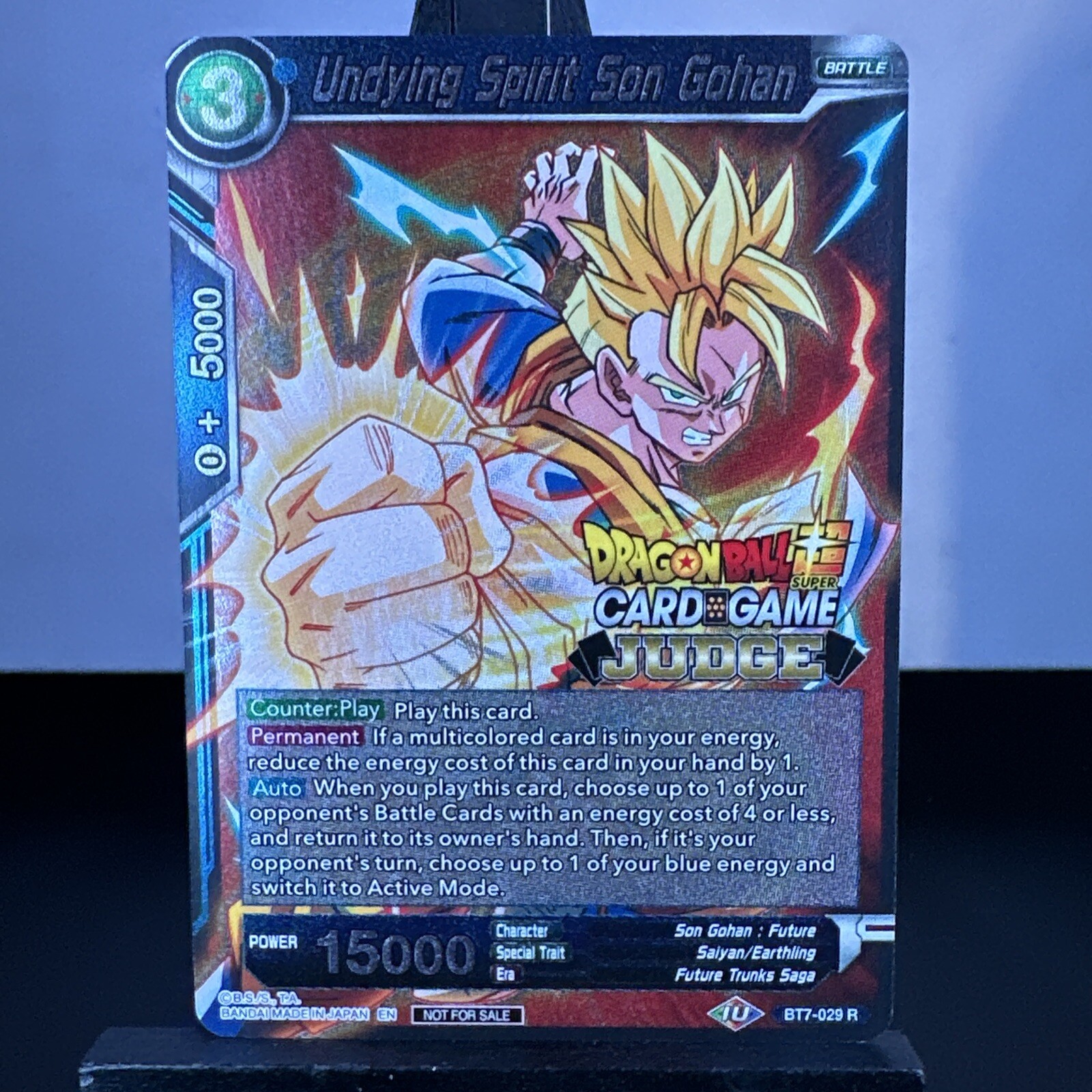 Undying Spirit Son Gohan Judge Card BT7-029 R LP | eBay