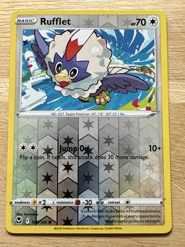 Rufflet - 148/195 - Reverse Holo - Silver Tempest - NM/M - Pokemon Card ...