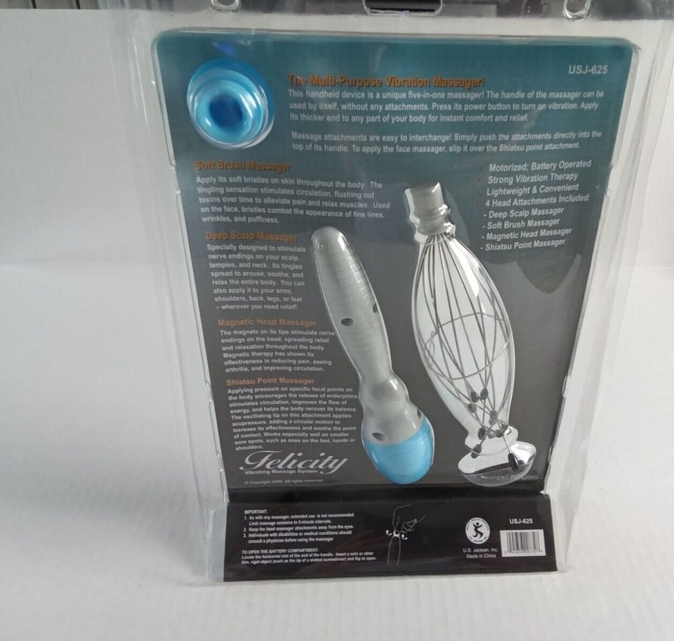 Felicity Head Scalp Vibrating Massager System 5 in 1 Set with 4 ...