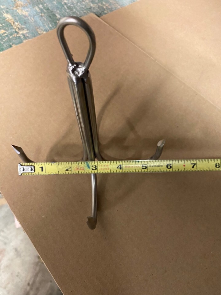 303 Stainless Pier or Bridge Fishing Fish Gaff 5 Inch Dia With Eye For ...