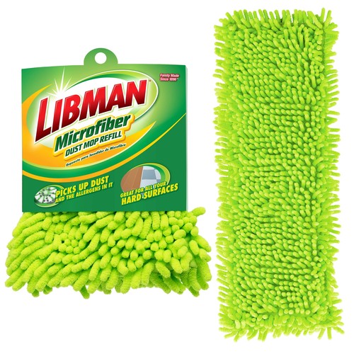 Libman Green Microfiber Dust Mop Refill Pad Attachment Style Clip-on 71736001968| eBay