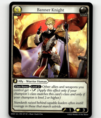 Grand Archive TCG Banner Knight Dawn of Ashes 1st Ed. | eBay