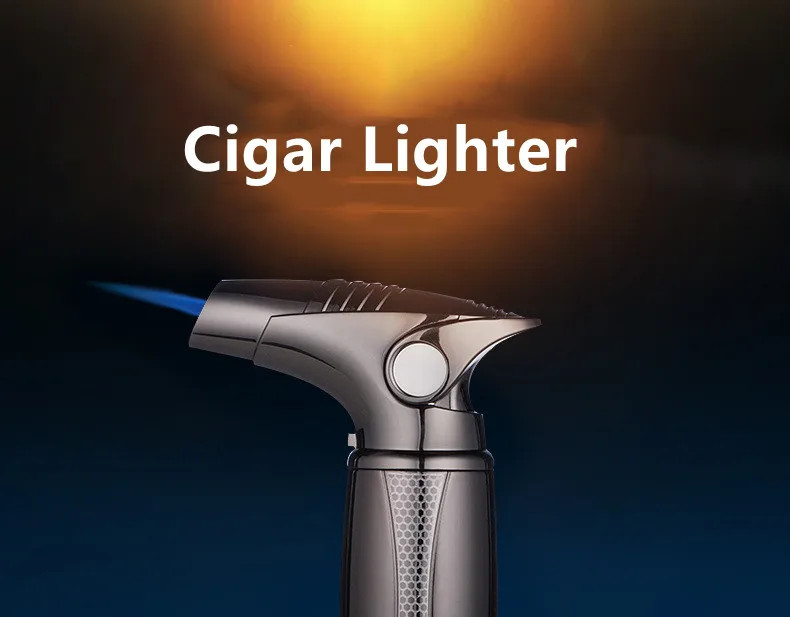 JOBON Windproof Butane Gas Lighter Metal Turbo Flame Torch Jet Airbrush ...